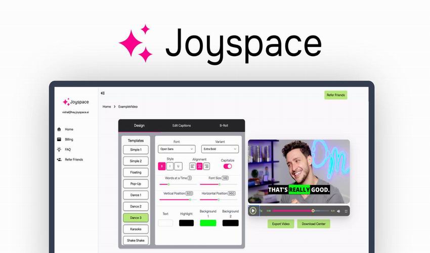 Joyspace AI Lifetime Deal - Add Viral Captions to Videos and Podcasts Instantly | LTDVAULT
