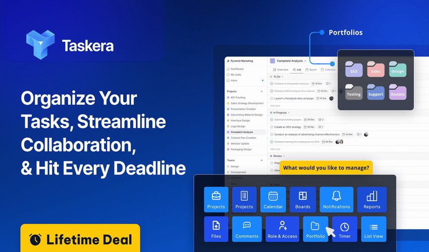 Taskera Lifetime Deal - Simplify Project and Task Management | LTDVAULT